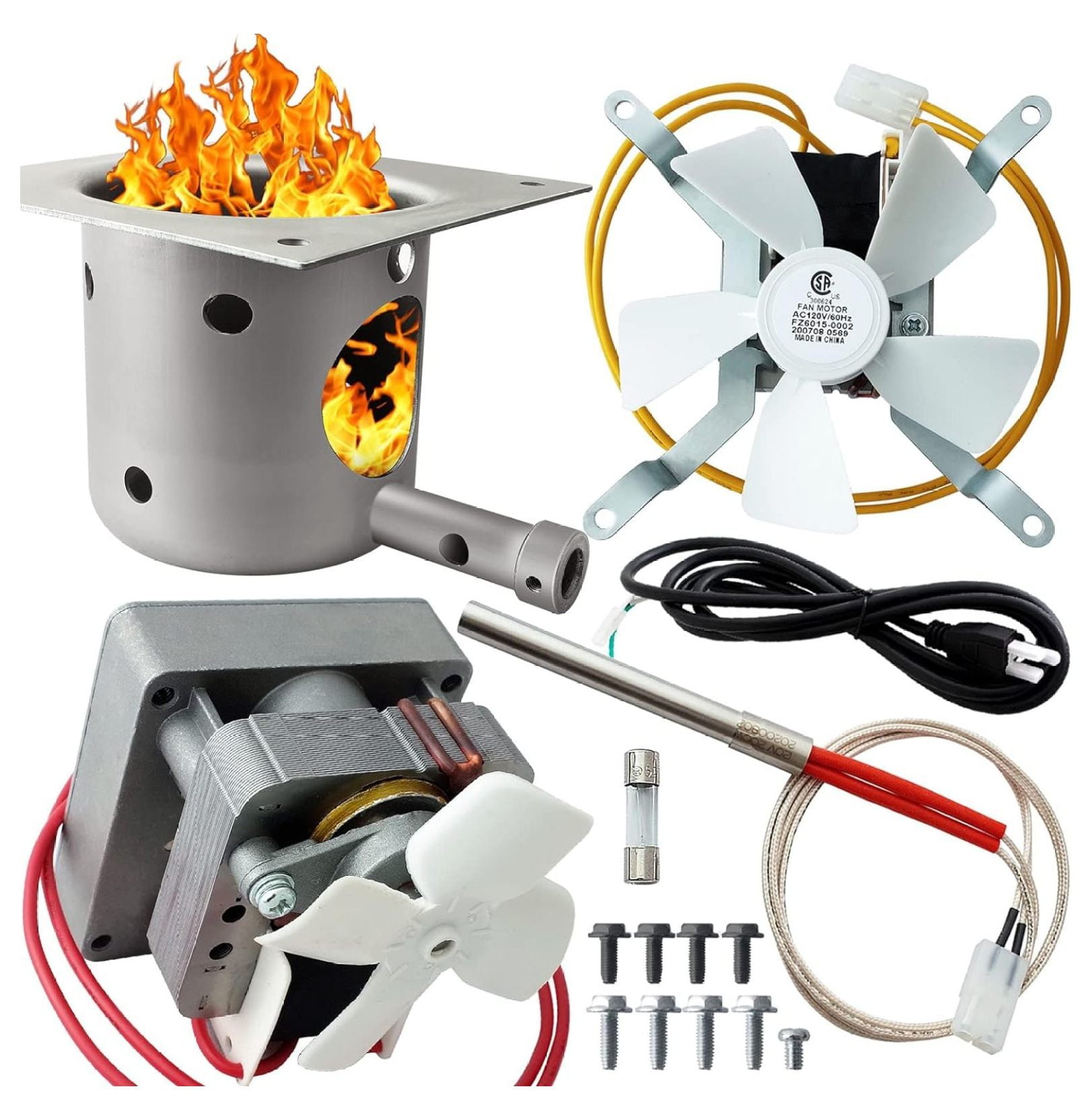 Auger Motor, Induction Fan Kit, Fire Burn Pot and Hot Rod Ignitor for ...
