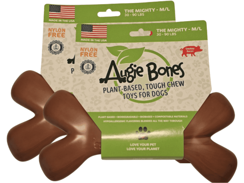 Augie Bones -2 pack MIGHTY-Smokey Bacon -Nylon Free, Tough Chew Toys ...