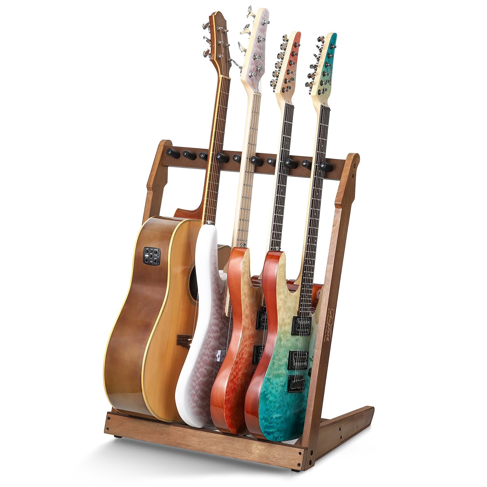 Augioth Guitar Stand for Multiple Guitars,Multi Wood Guitar Rack for 3 ...