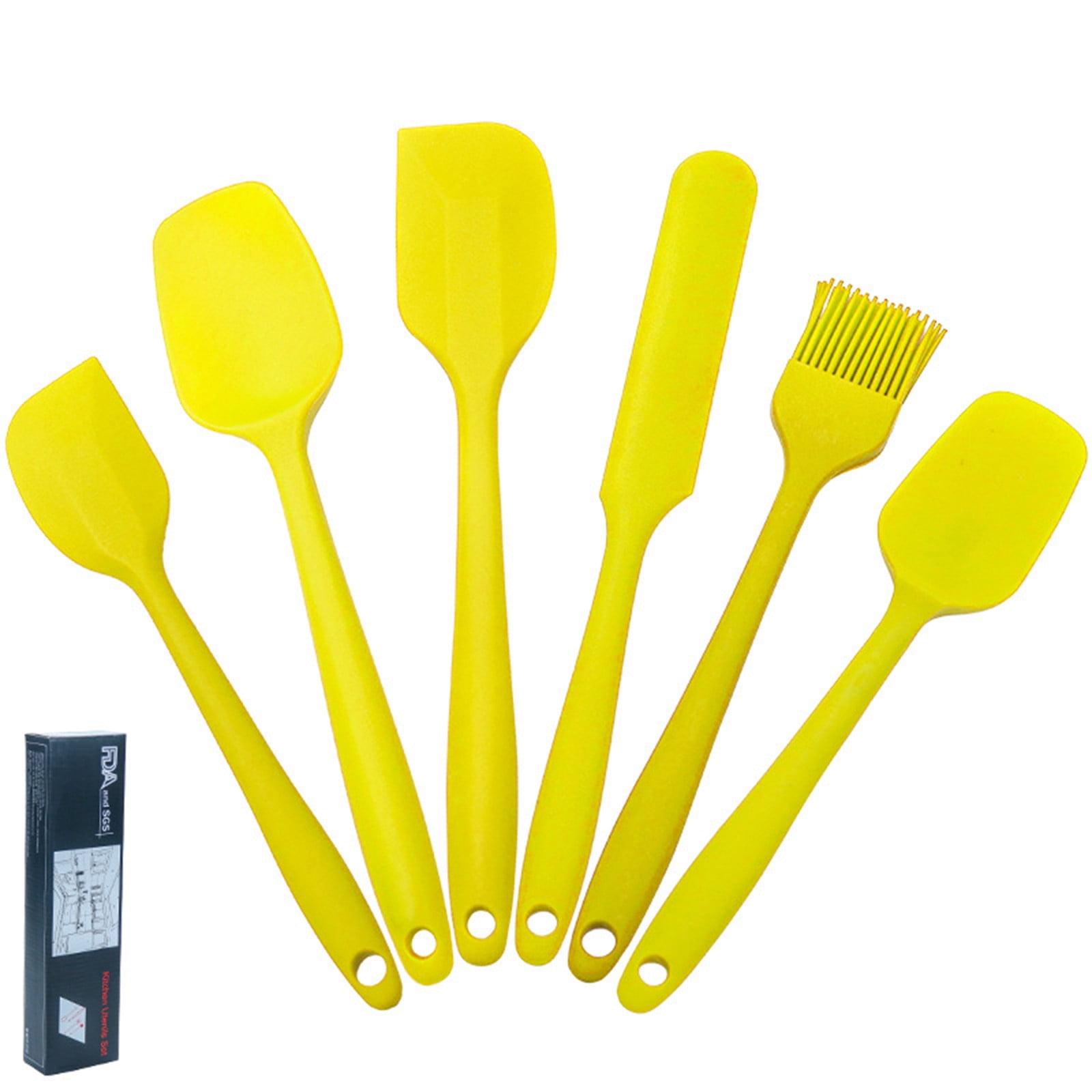 Augper 6 Piece Silicone Spatula Set Kitchen Silicone Spatula Utensil ...
