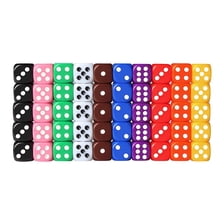 ZHUYING 100 Pieces 6 Sided Dice, 14mm Acrylic Colored Dice for ...