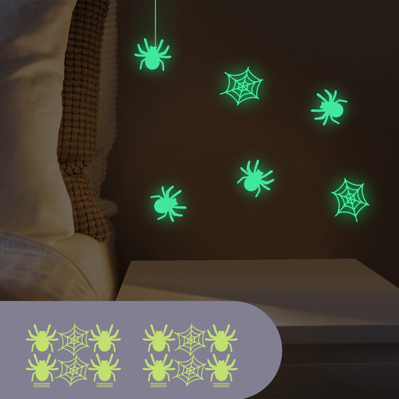 Augper Clearance Halloween Decorations Glow in The Dark Halloween Wall ...