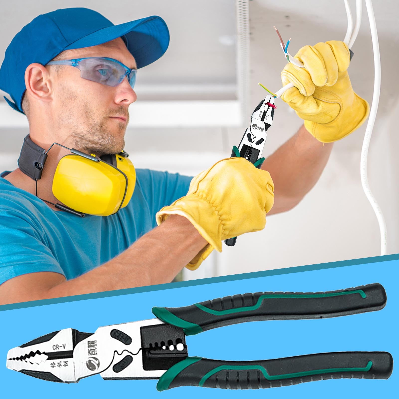 Augper Clearance Lineman Plier,Pro Lineman Tools Combination Pliers ...