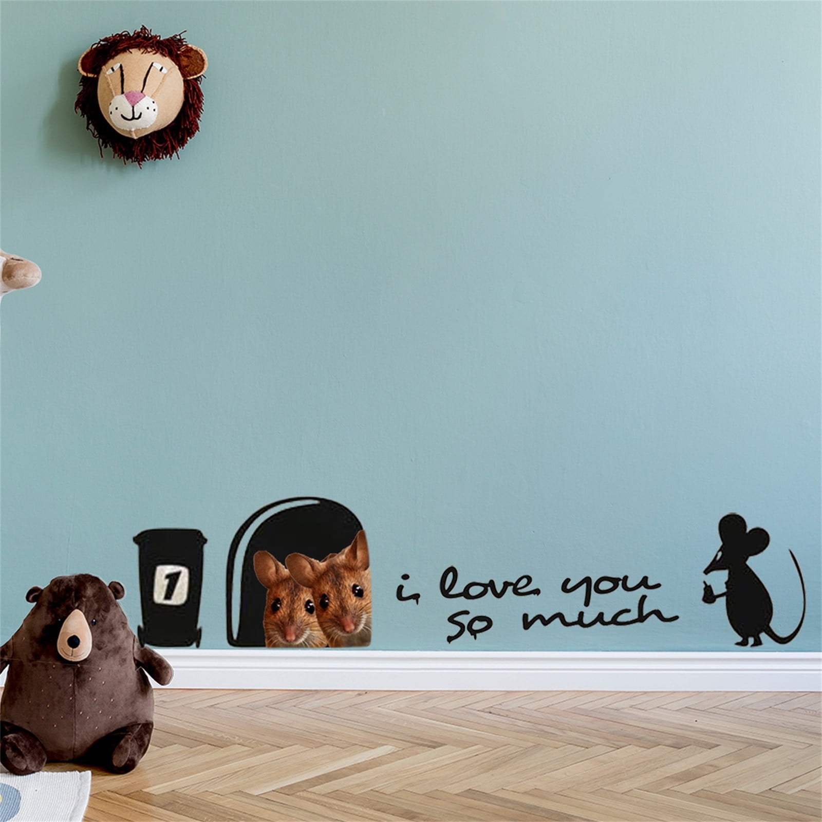 Augper Clearance Mouse Hole Realistic Wall Sticker,Mouse in a Hole Wall ...