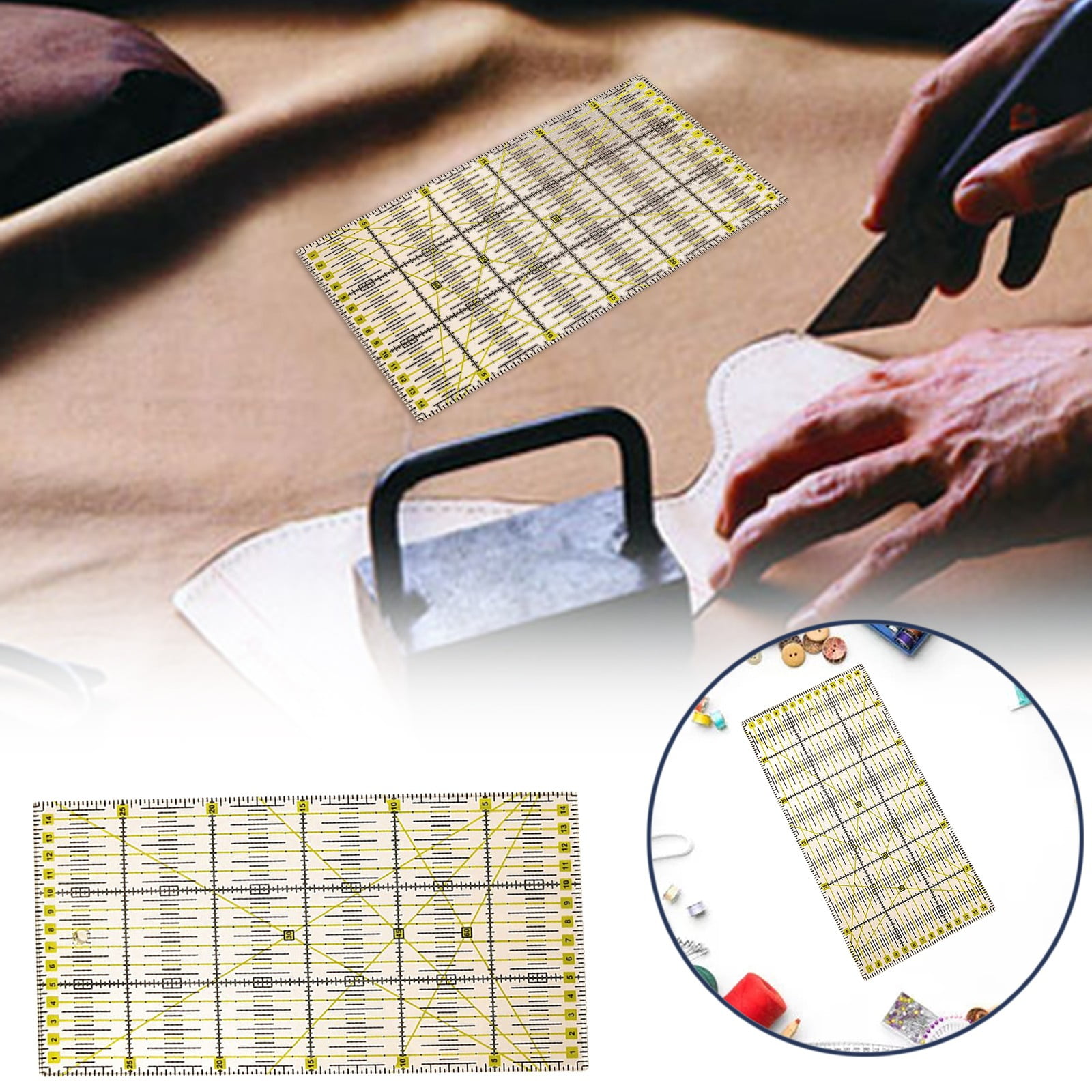 Augper Clearance T-Shirt Ruler Alignment Guide Tool with Built-in Size ...