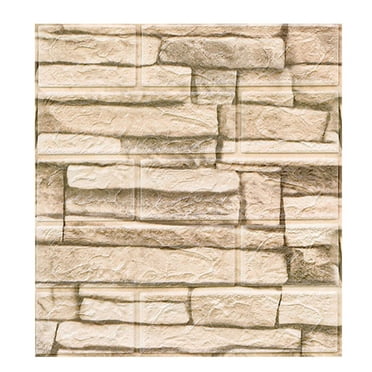 Pompotops DIY Self Adhensive 3D Brick Pattern Wallpaper Sticker For ...