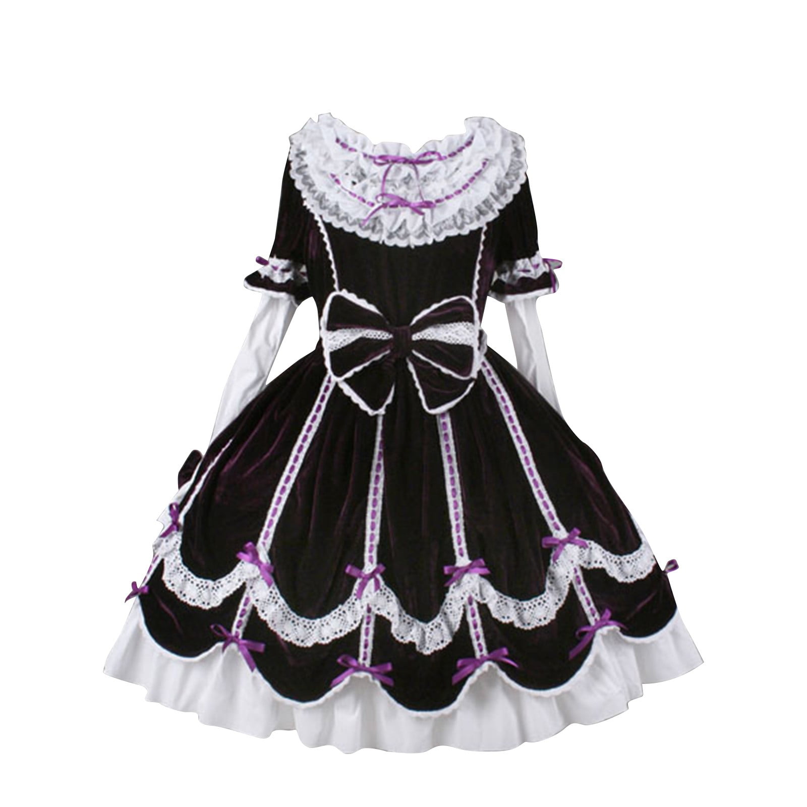 Augper Gothic Lolita One-piece Cake Dresses for Women Palace Long ...