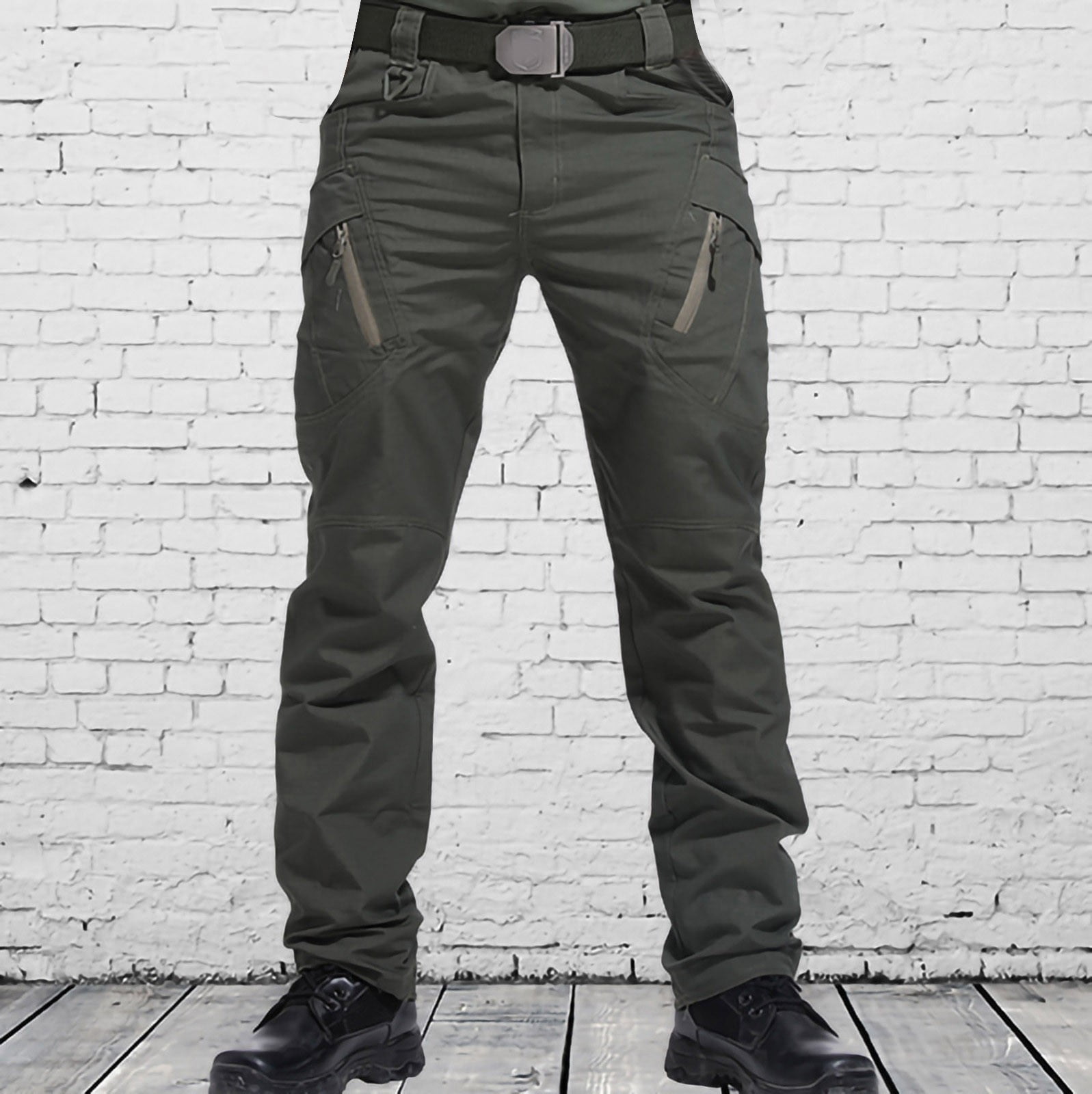 Augper Men's Pants Multiple Pockets Cargo Trousers Work Wear Combat ...