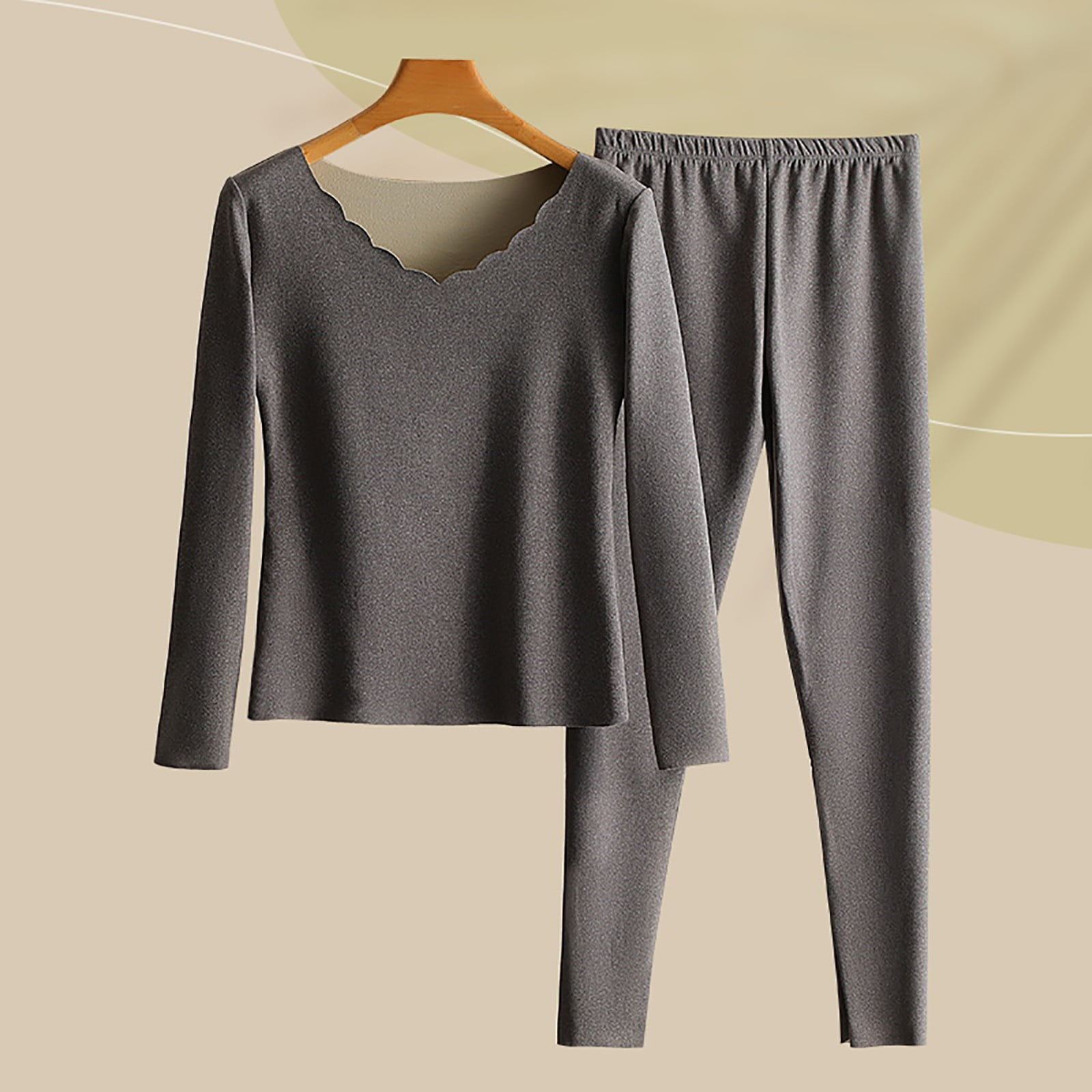 Augper Thermal Underwear for Women Long Johns Set Fleece Lined Ultra ...