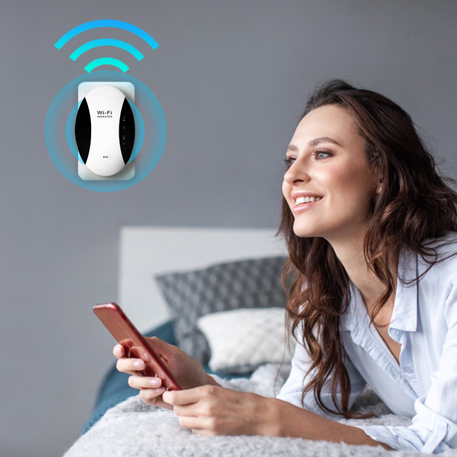 Augper WiFi Extender Signal Booster Wireless Internet Repeater Long ...