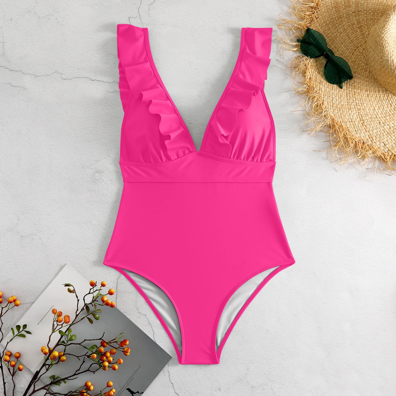 Augper Women Solid B Andage Fashion Sexy Bra Beach Bikini Set Swimsuit Beachwear Swimwear