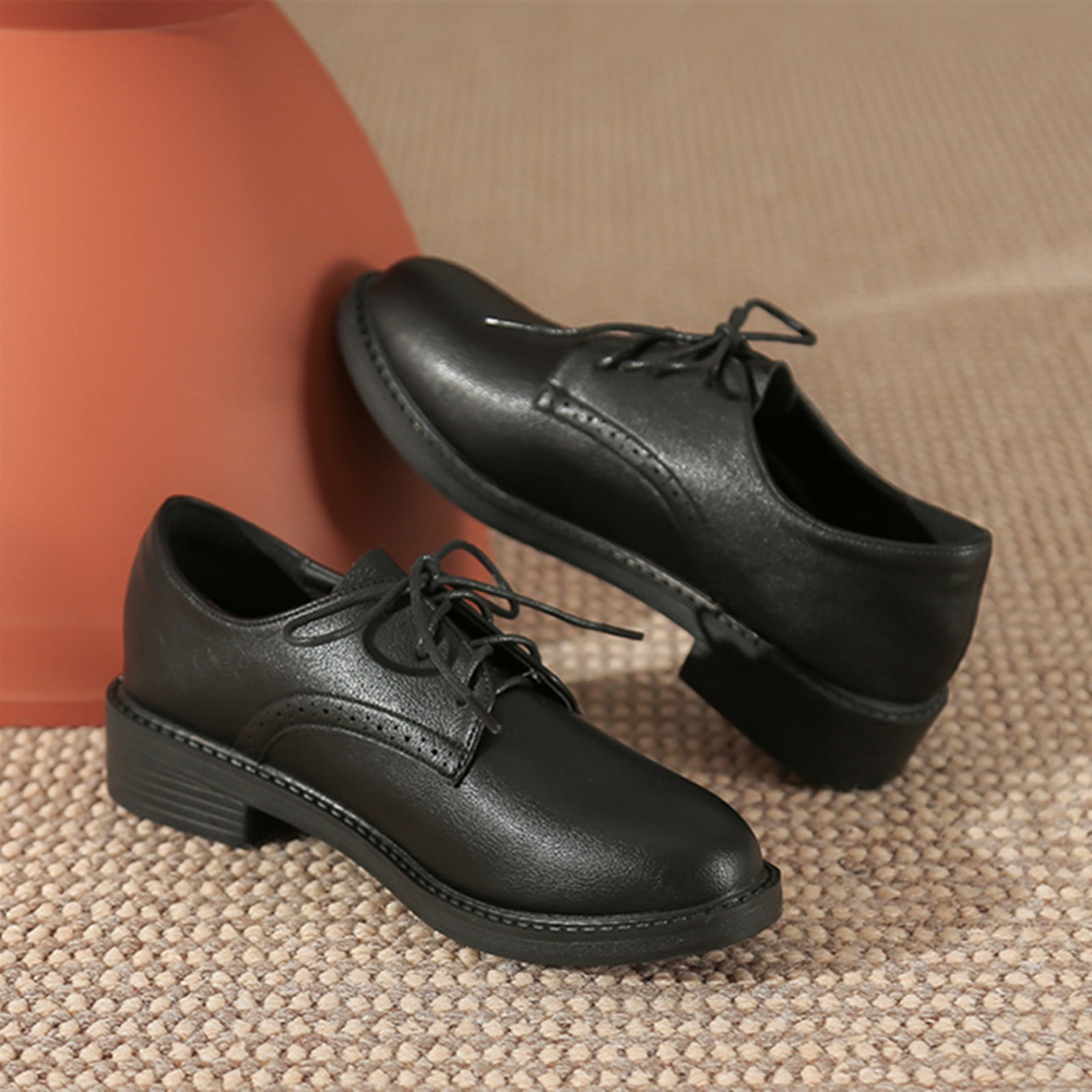 Augper Women's Classic Oxfords Lace Up Business Formal Brogue Dress ...