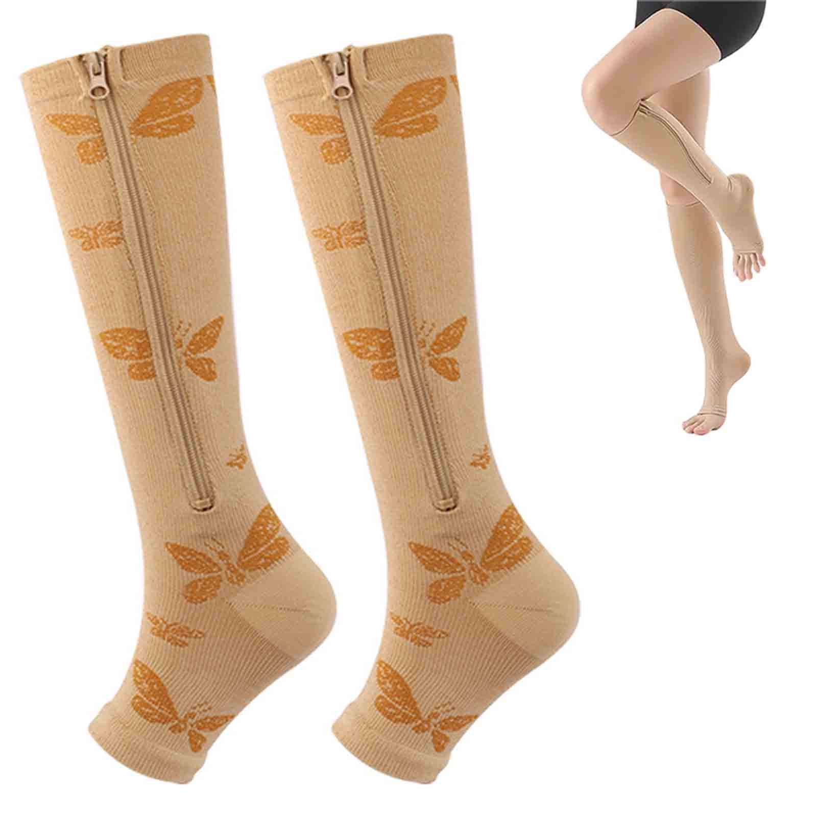 Augper Zipo Socks - Varicose Vein Compressed Socks for Exposed Pressure ...