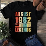 August 1982 The Birth Of Legends Vintage Graphic Tee Shirt Special Idea ...