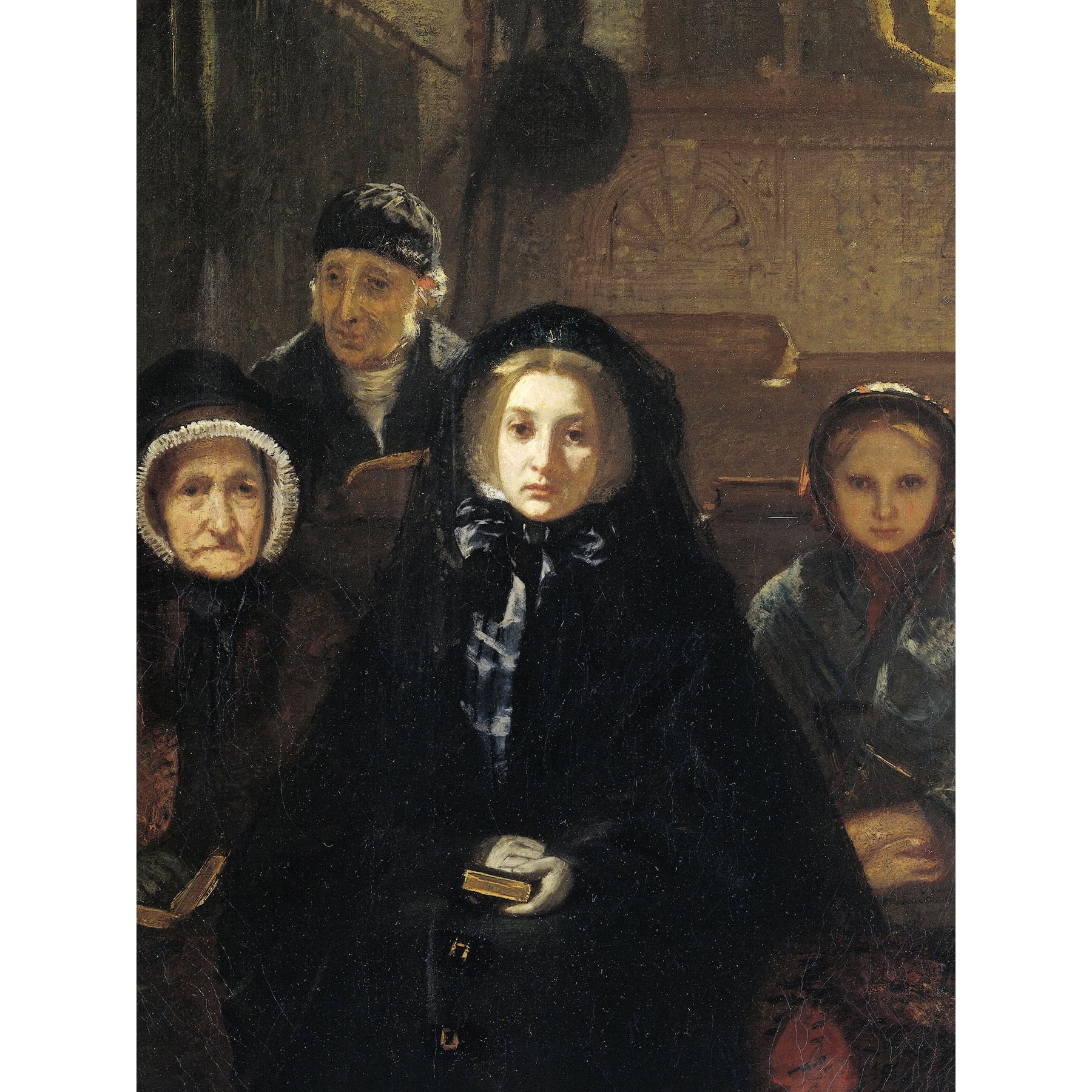 August Alleba Early To Church Women Painting Extra Large XL Wall Art ...