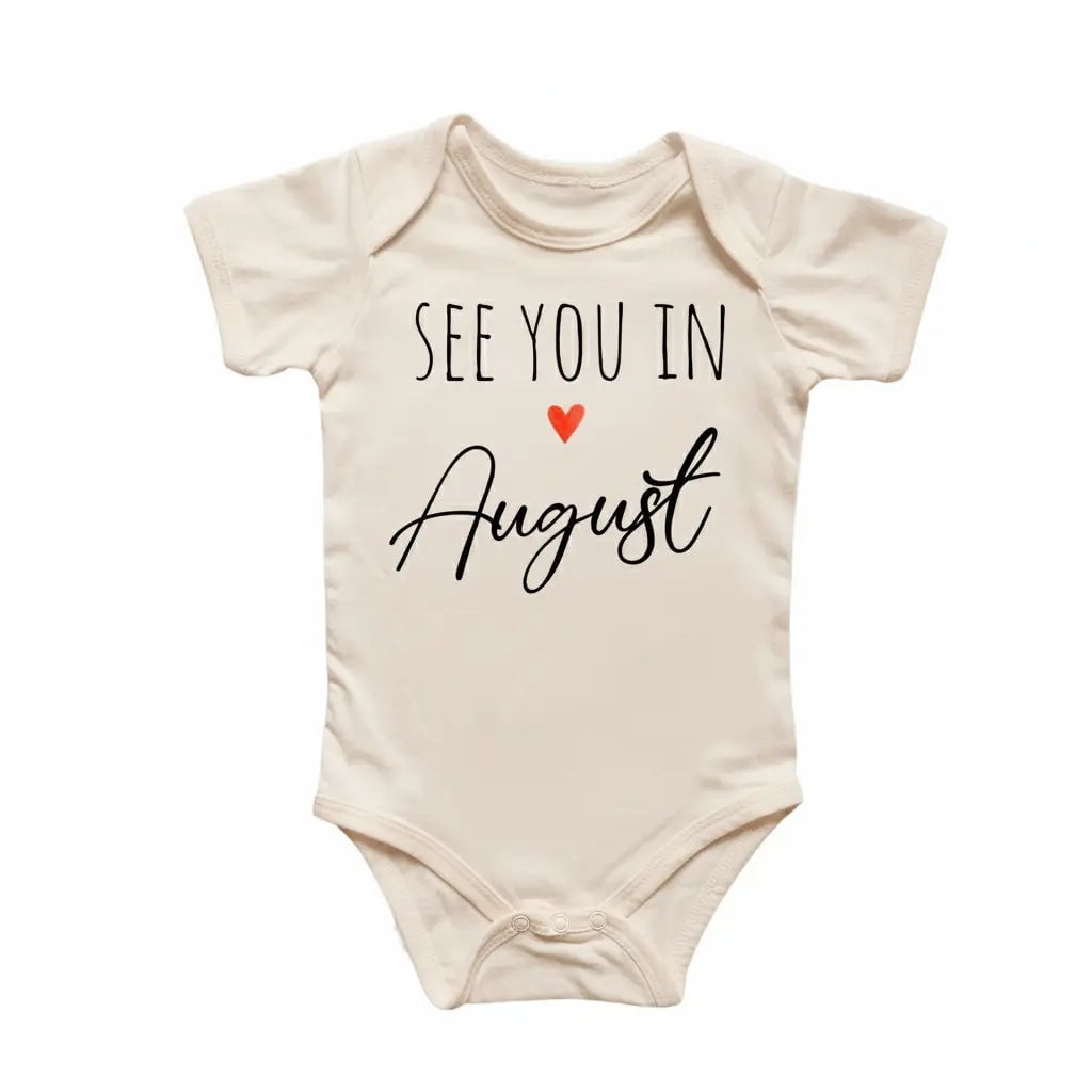 August Announcement Newborn Baby Bodysuit - Walmart.com