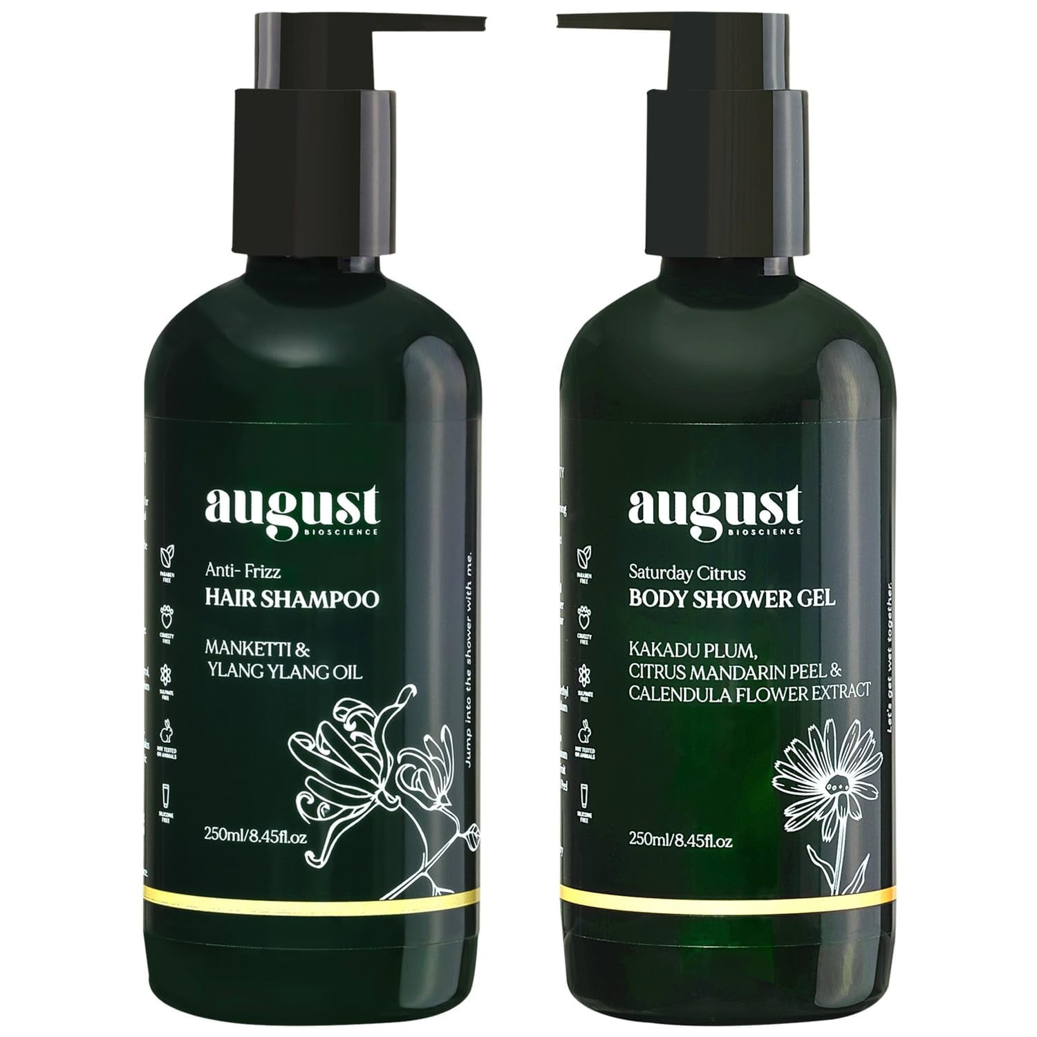 August Bioscience Anti Frizz Hair Shampoo With Manketti Seeds & Ylang ...