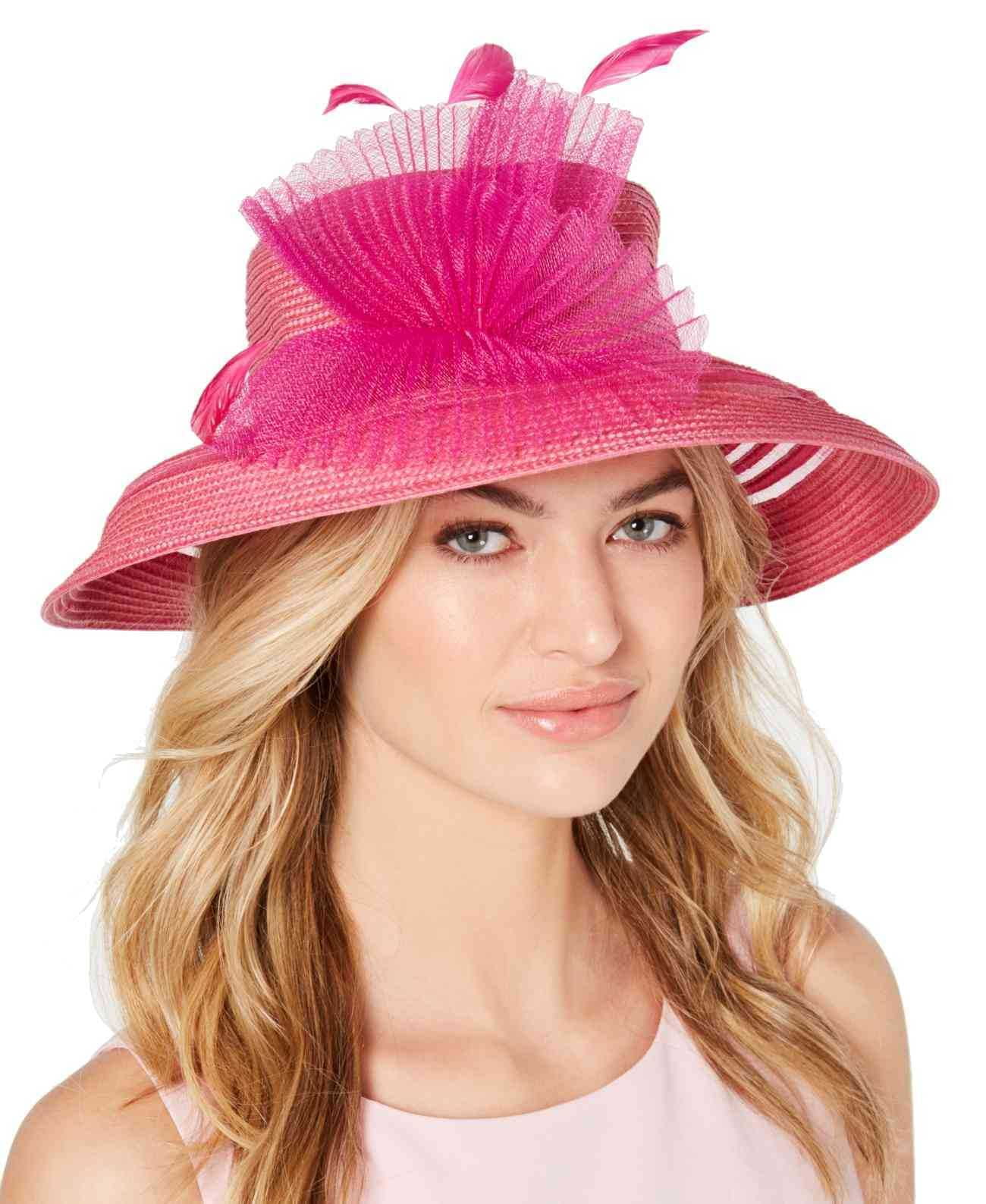 August Hat Women’s Sheer-Stripe Romantic Hats, Pink, One Size - Walmart.com