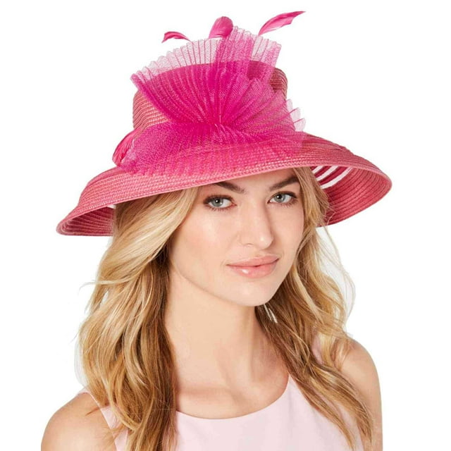 August Hat Women’s Sheer-Stripe Romantic Hats, Pink, One Size - Walmart.com