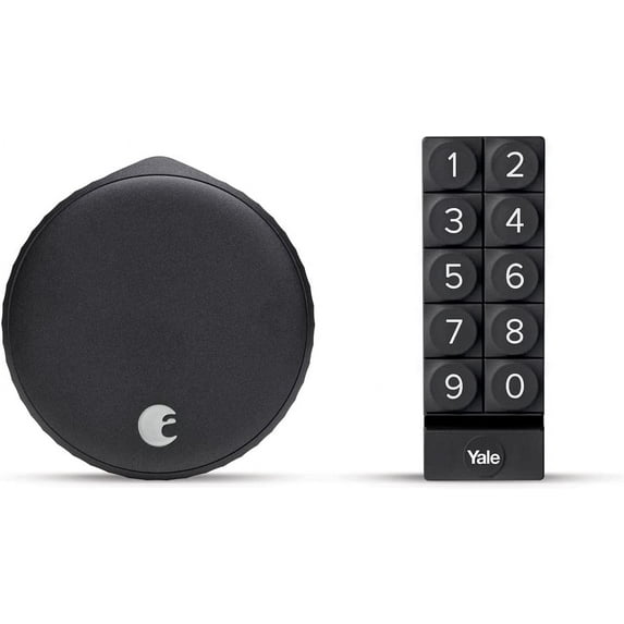 August Home Wi-Fi Smart Door Deadbolt & Yale Keypad, Matte Black ...