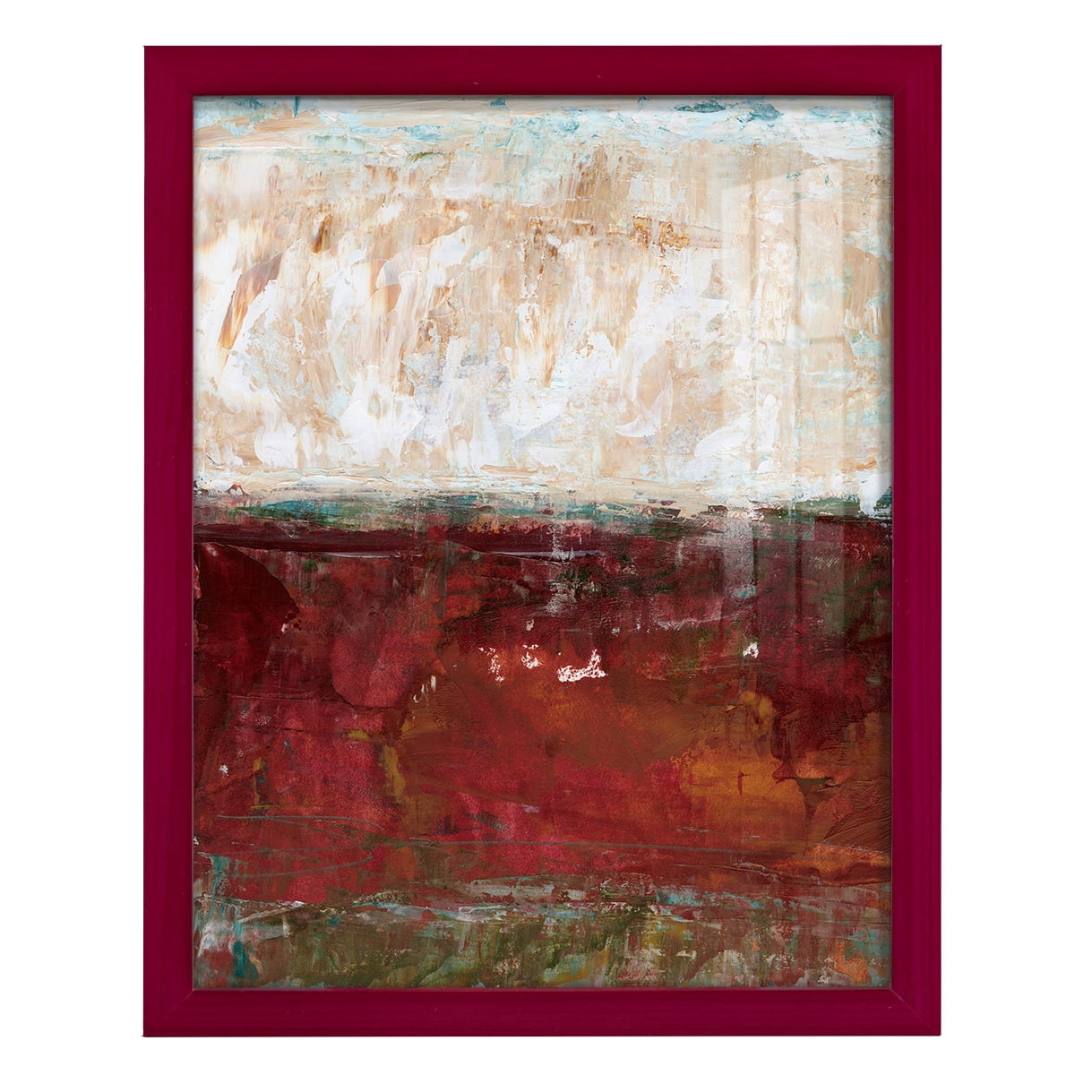 August Horizon II -Framed Print w/glass-Cherry Red - Walmart.com