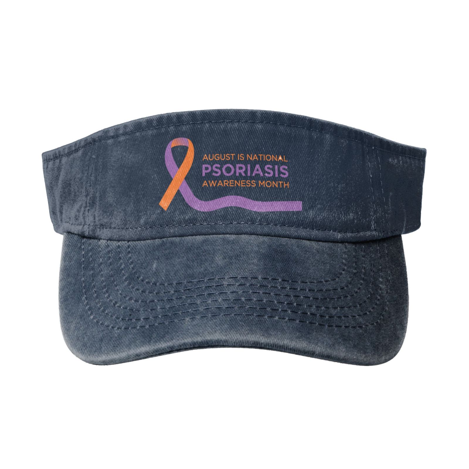 August Is Psoriasis Awareness Month Hats Cotton Ball Caps Empty Top ...