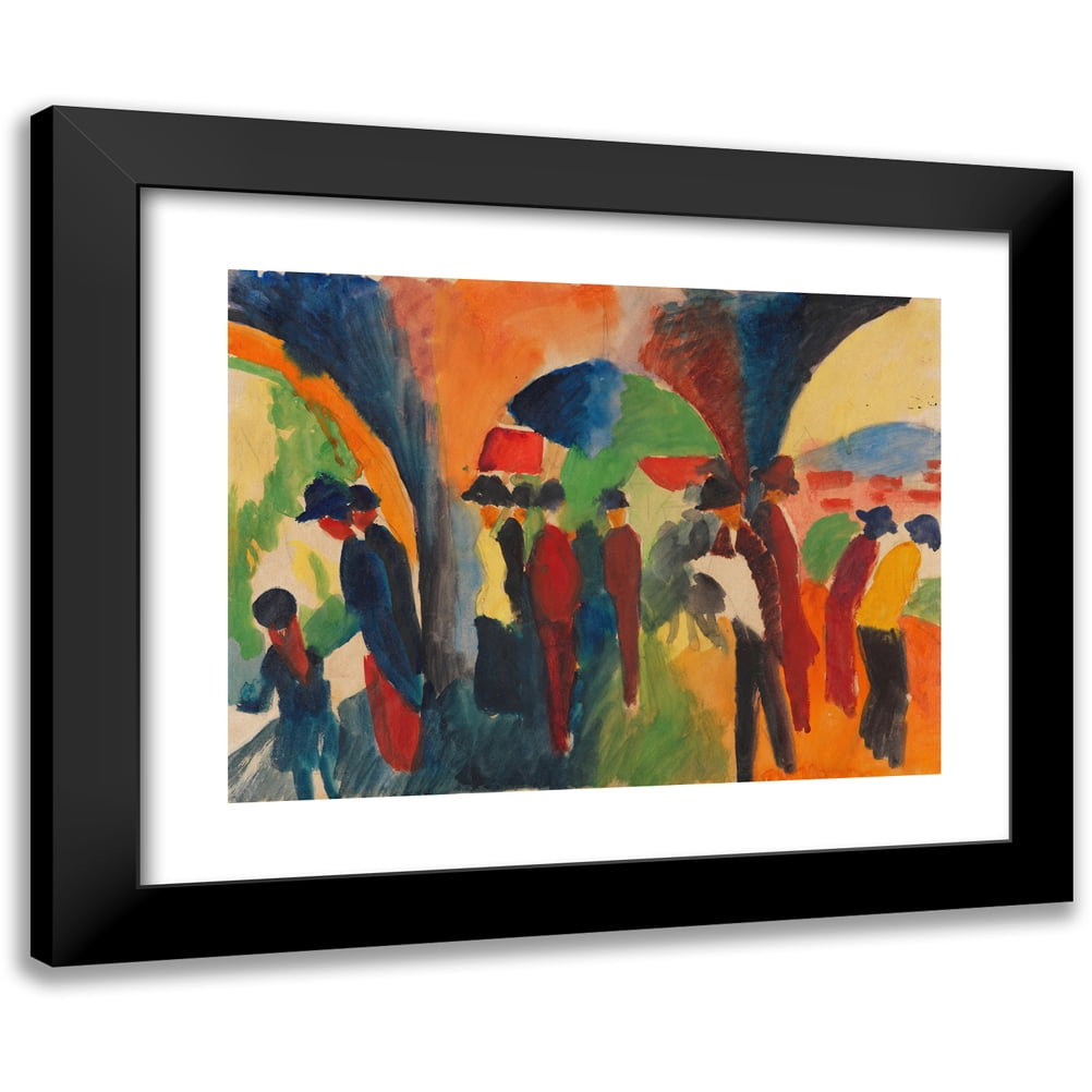 August Macke 14x11 Black Modern Framed Museum Art Print Titled - Under ...