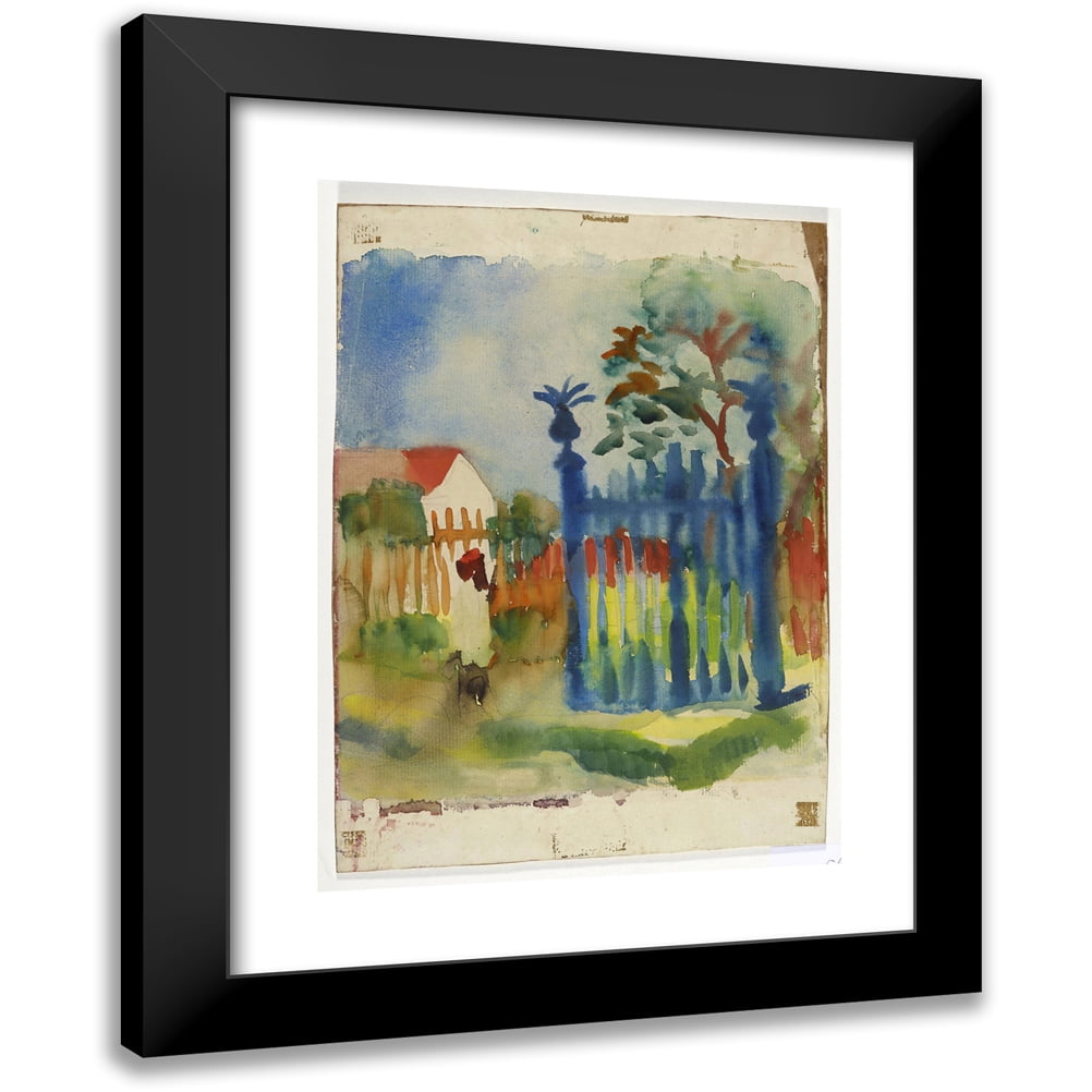 August Macke 14x18 Black Modern Framed Museum Art Print Titled - Garden ...