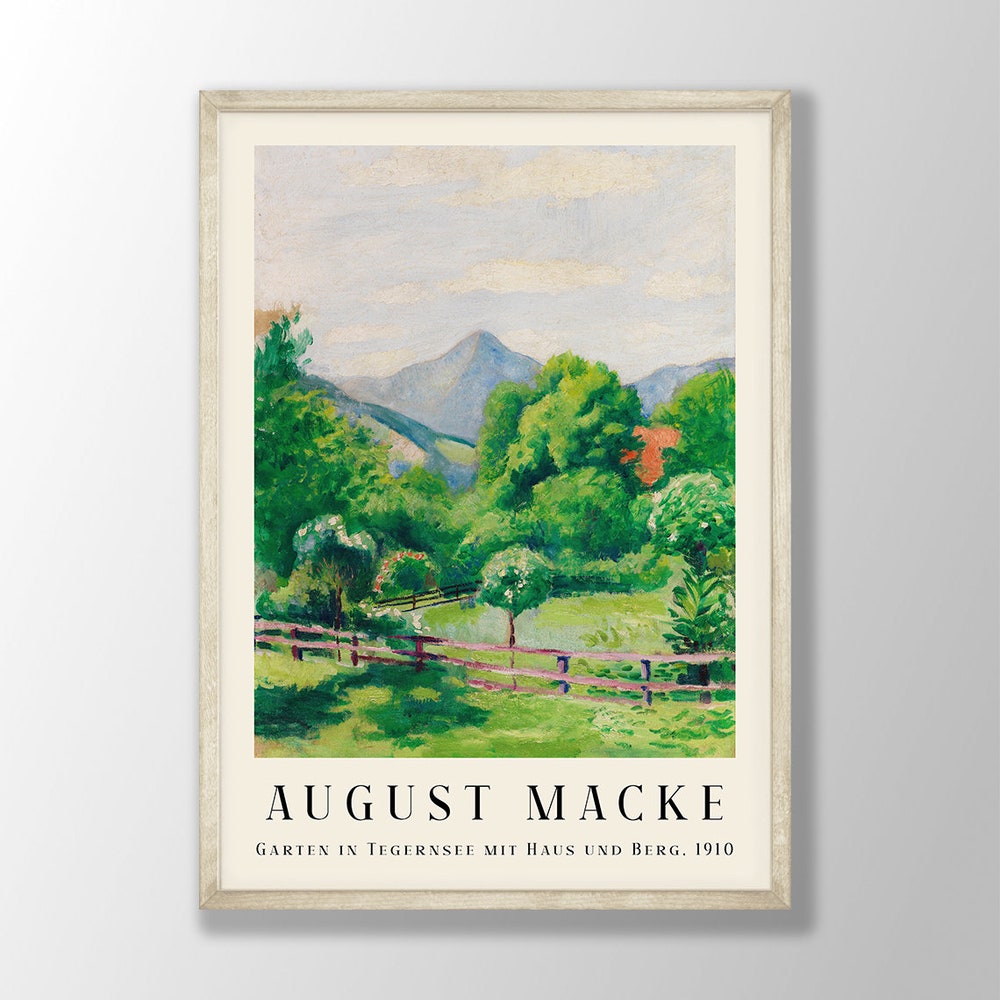 August Macke Art Print - Garten In Tegernsee 1910 August Macke Poster ...