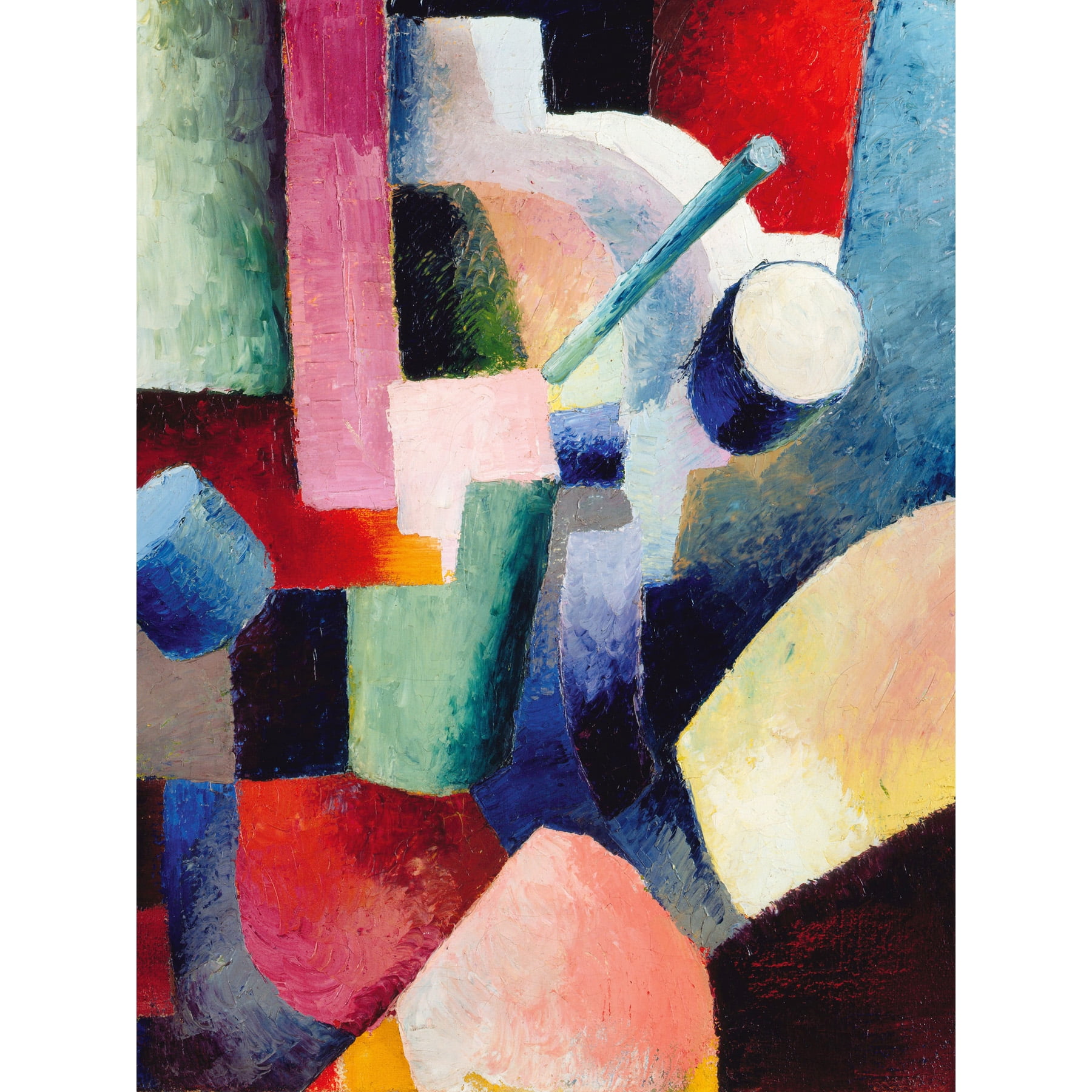 August Macke Colored Composition Of Forms 1914 Extra Large Art Print ...