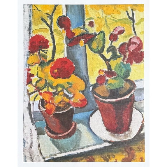 August Macke Flowers In The Window Poster, Unframed Paper Poster ...
