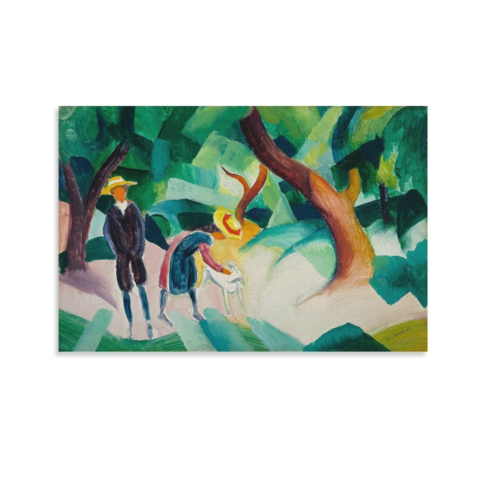 August Macke Painting Art Poster Children with A Goat 1913 Artworks ...