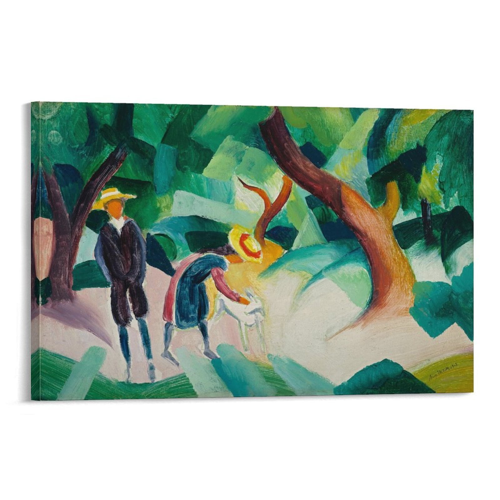 August Macke Painting Art Poster Children with A Goat 1913 Poster Cool ...