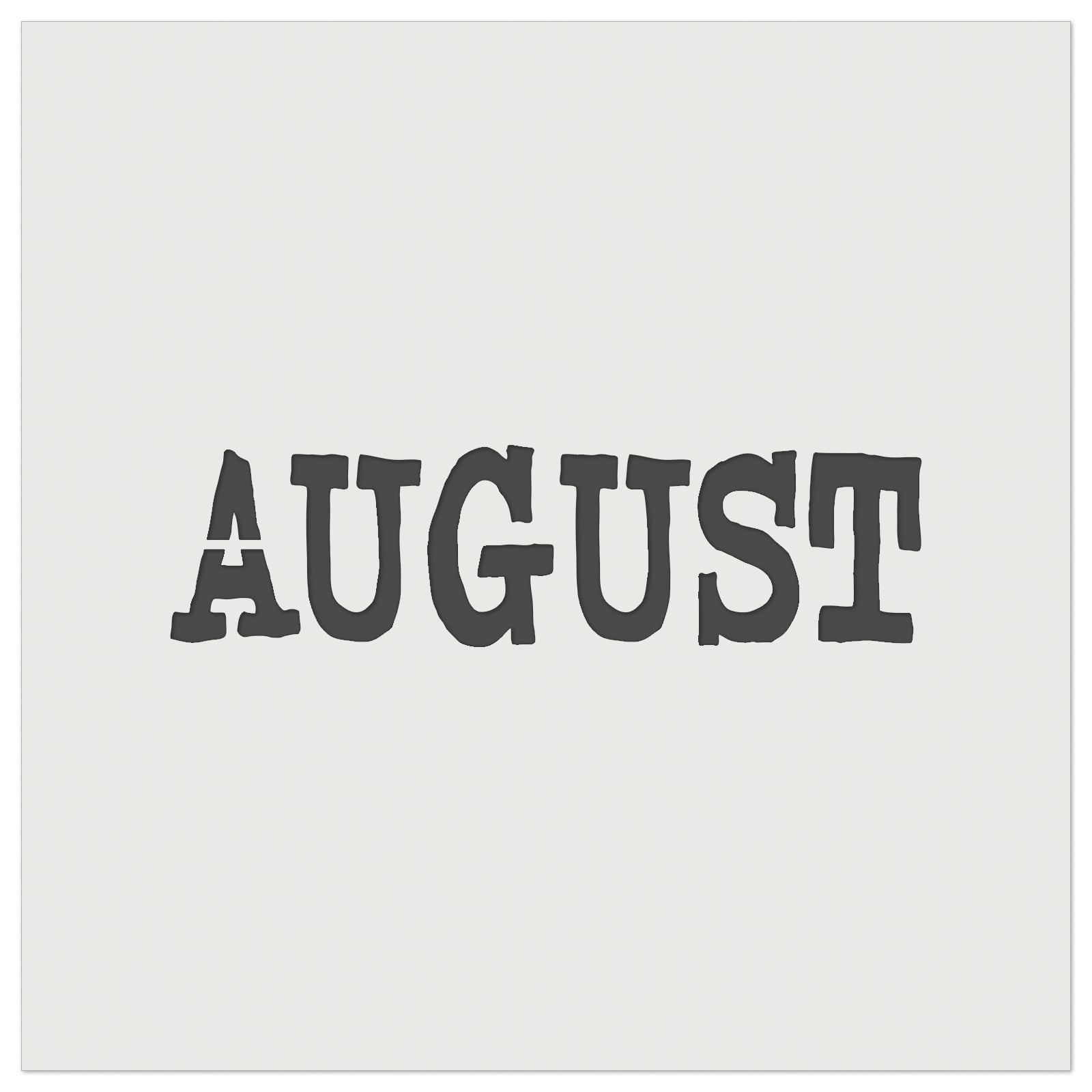 August Month Calendar Fun Text DIY Cookie Wall Craft Stencil - 5.5 Inch ...