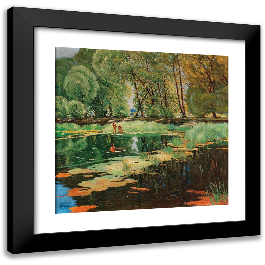 August Rieger 15x15 Black Modern Framed Museum Art Print Titled ...