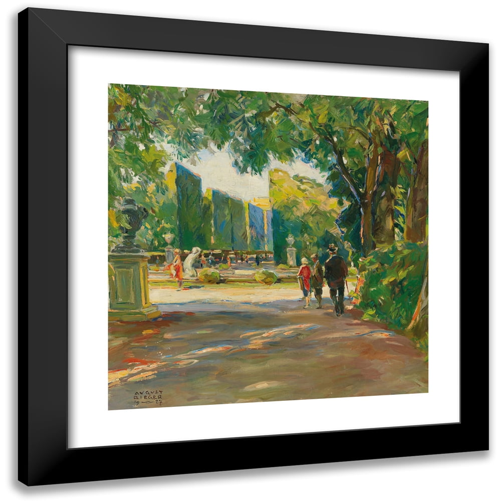 August Rieger 20x20 Black Modern Framed Museum Art Print Titled - In ...