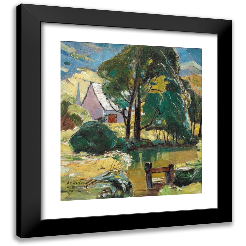 August Rieger 20x22 Black Modern Framed Museum Art Print Titled - House ...