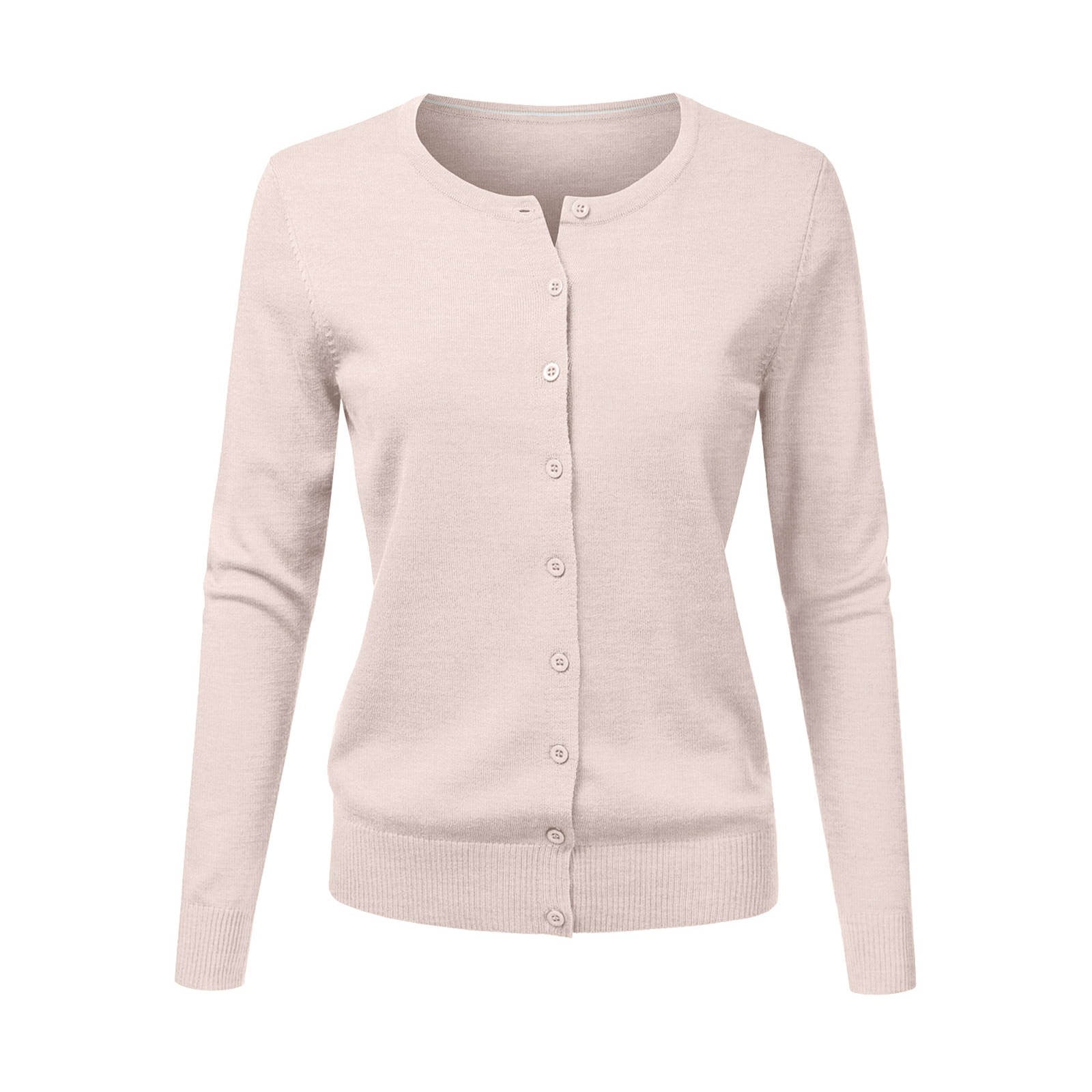 August Silk Cardigans for Women Women's Round Neck Cardigan Knitted ...