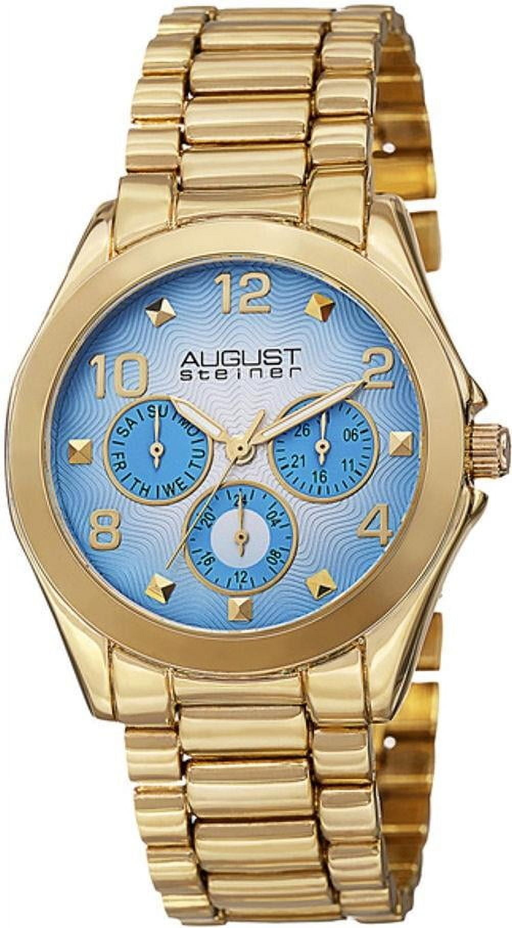 August Steiner Womens Multifunction Watch 3 Subdials Day, Date And Gmt ...