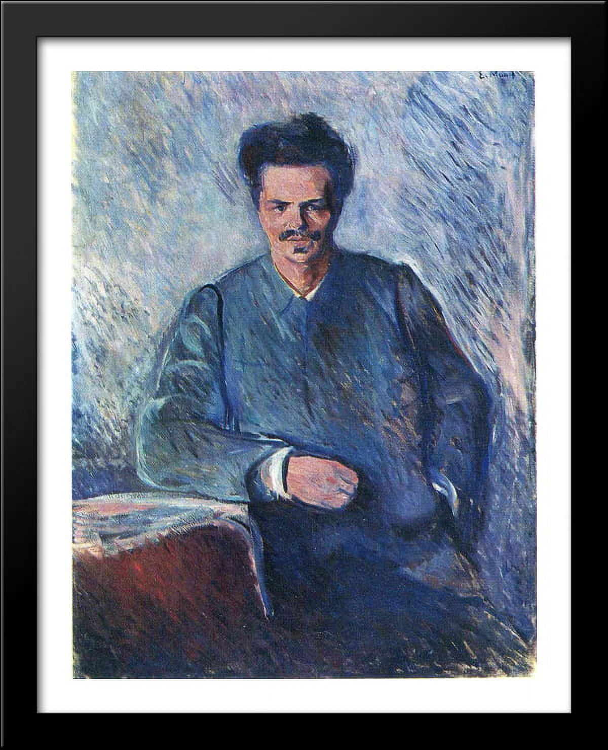 August Stindberg 28x36 Large Black Wood Framed Print Art by Edvard ...