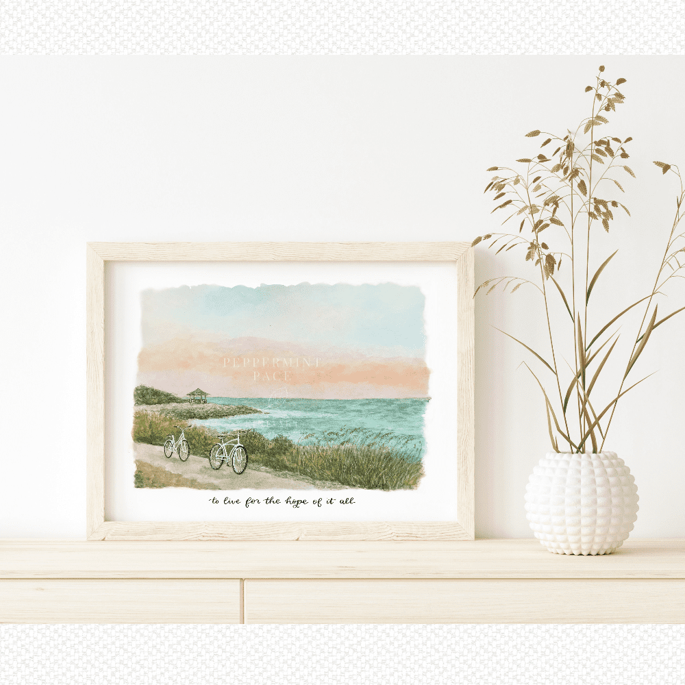 August To Live For The Hope Of It All Hand,Painted Watercolor Art Print ...