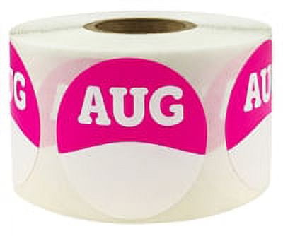 August Writable Months of the Year Jan - Dec Stickers | 1.5" Inch Round ...