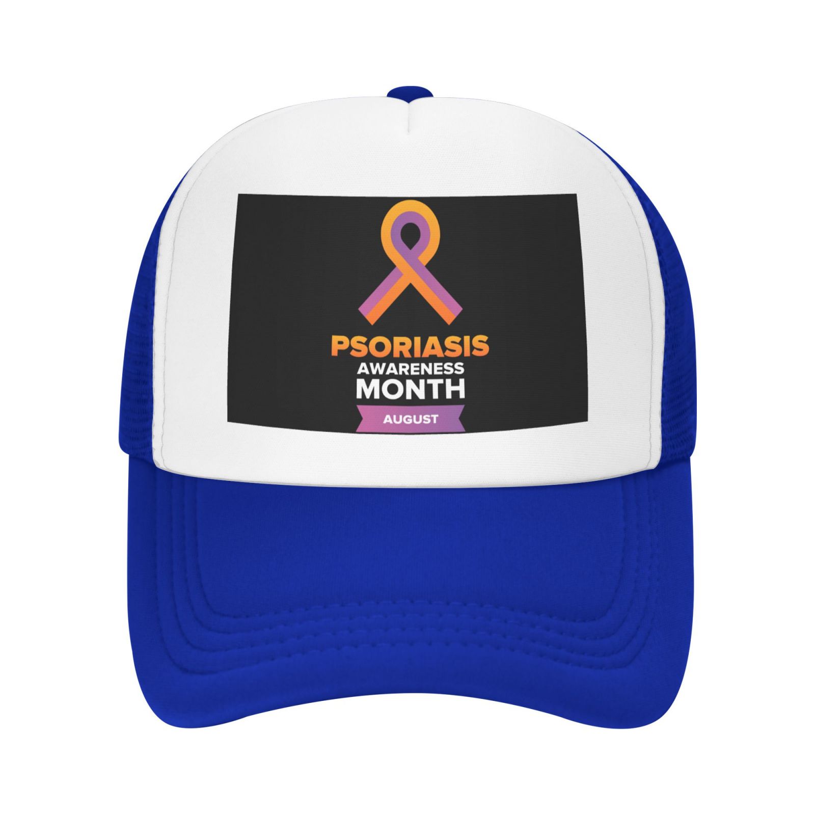 August is Psoriasis Awareness Month Hats for Men Women Mesh Baseball ...