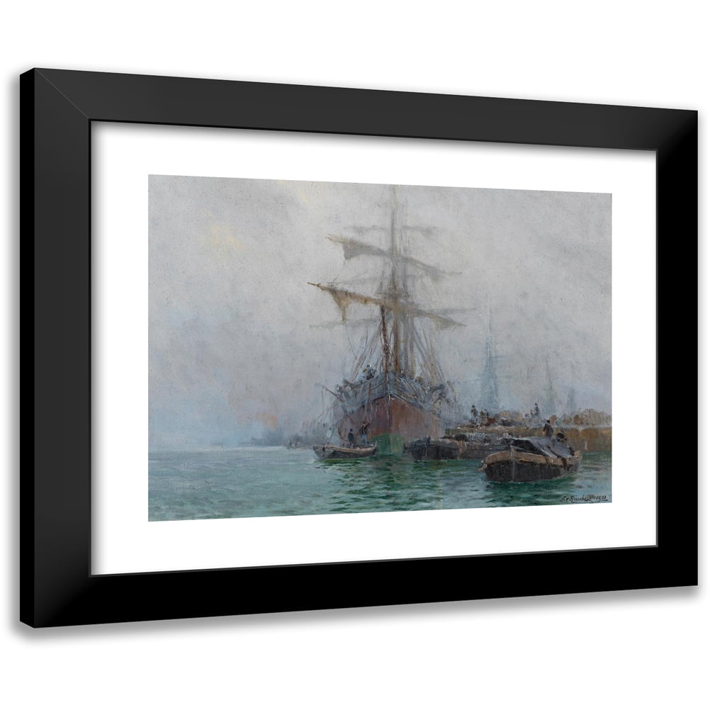 August von Ramberg 18x14 Black Modern Framed Museum Art Print Titled ...