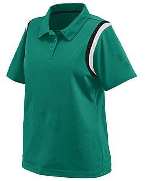Augusta 2XL Ladies Genesis Polo Dark Green/Black/White 5048 - Walmart.com