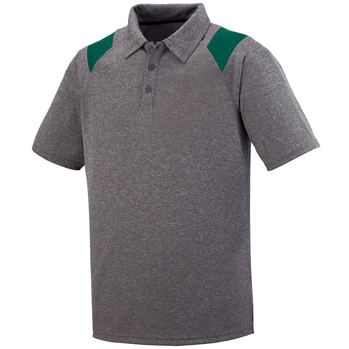 Augusta 2XL Torce Polo Graphite Heather/Dark Green 5402 - Walmart.com