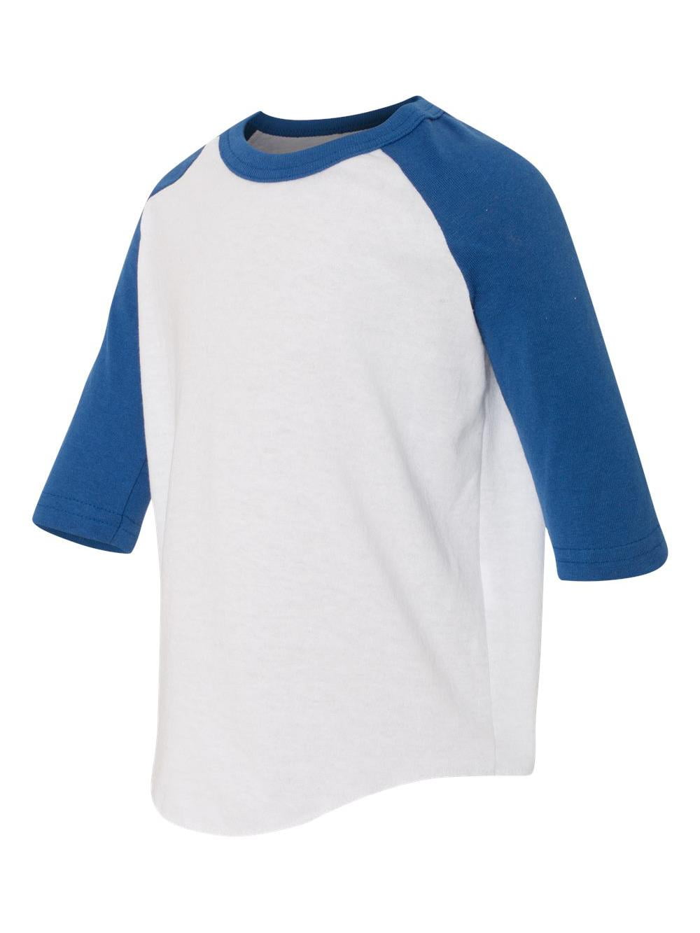 Augusta 4T Toddler Baseball 3/4 Sleeve Tee 2.0 White/Royal 422 ...