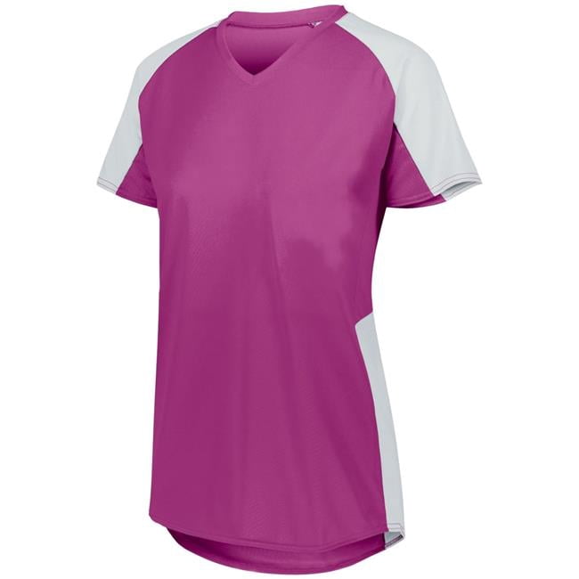 Augusta L Girls Cutter Jersey Power Pink/White 1523 - Walmart.com