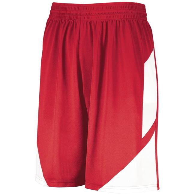 Augusta L Step-Back Basketball Shorts Red/White 1733 - Walmart.com