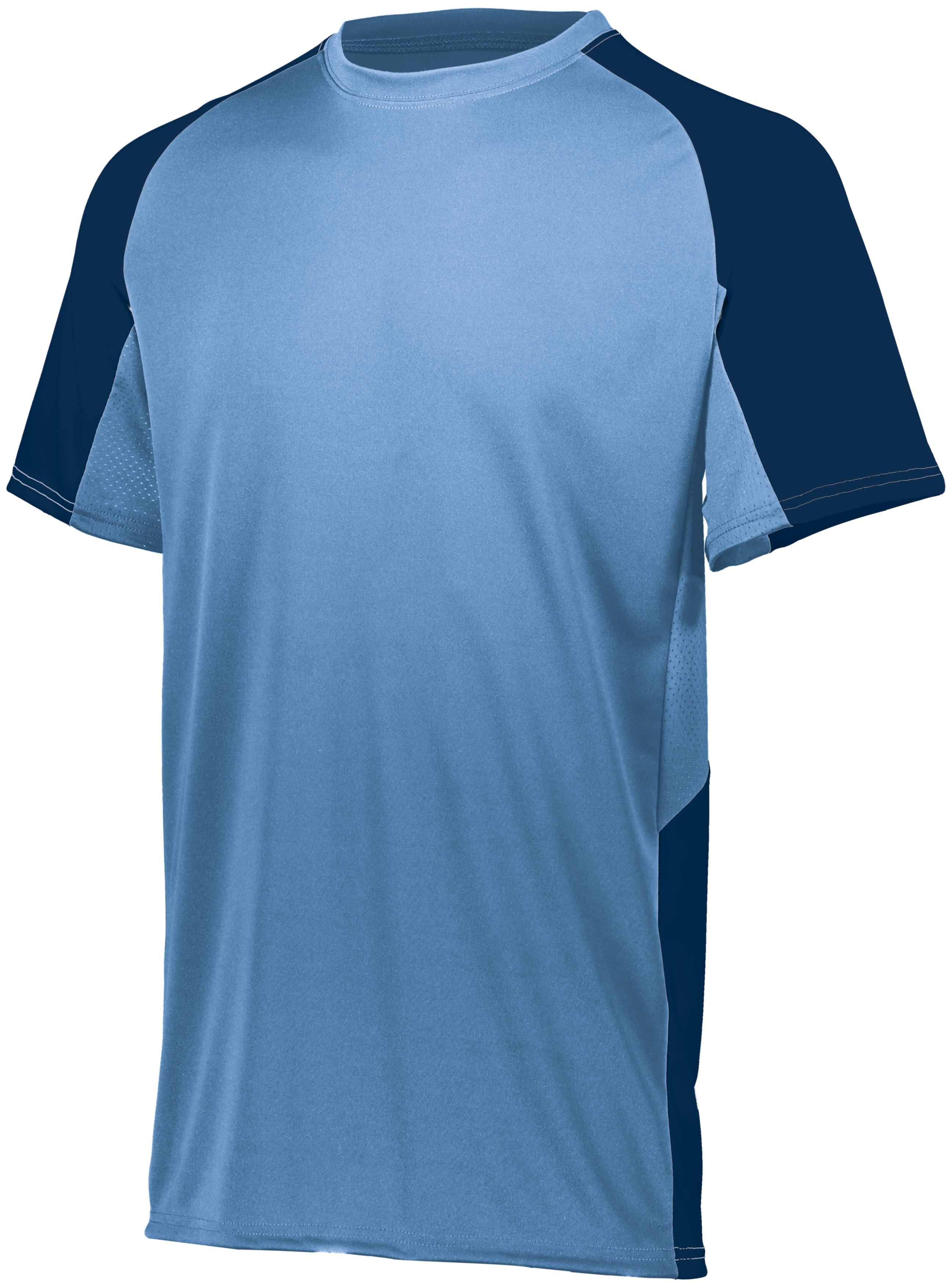 Augusta L Youth Cutter Jersey Columbia Blue/Navy 1518 - Walmart.com